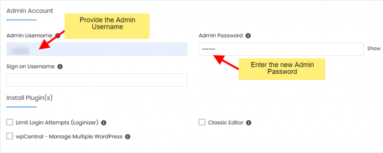 Reset Admin Password